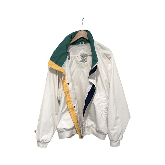 Jackets & Coats | Vintage White 9s Windbreaker Jacket Weekend At ...